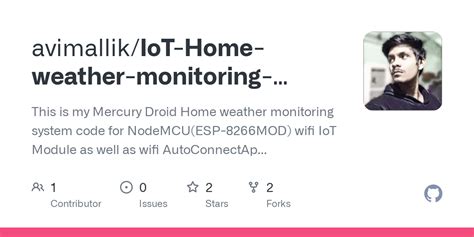 GitHub Avimallik IoT Home Weather Monitoring System NodeMCU ESP MOD Code This Is My