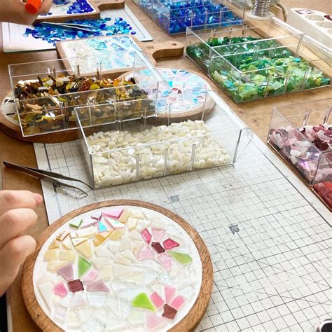 뷰티의여왕 서울 송파 요나스테인드글라스 모자이크 냄비받침 만들기 원데이클래스 16 1차