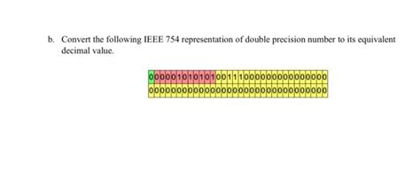 Solved B Convert The Following Ieee 754 Representation Of