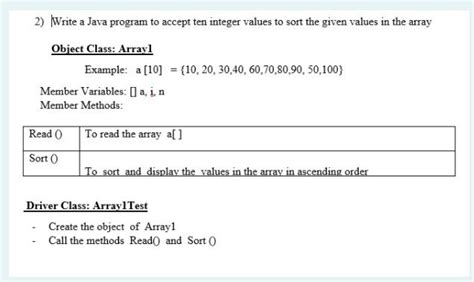 Solved 2 Write A Java Program To Accept Ten Integer Values