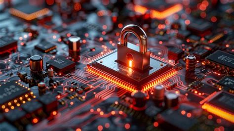 Premium Photo Importance Of Cybersecurity Protocols Secure Lock Symbolizes Data Protection And