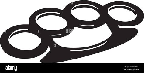 Brass Knuckles Silhouette Stock Vector Image And Art Alamy