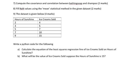 Solved 7 Compute The Covariance And Correlation Between