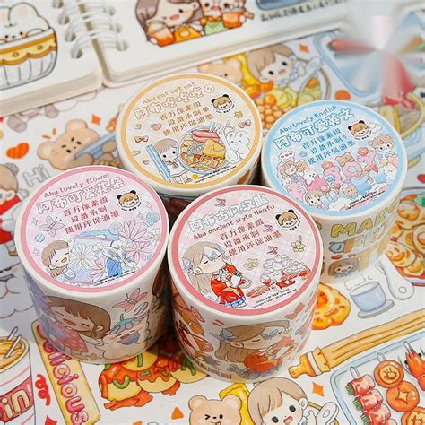 45cm X 5m 와시 테이프 Diy 장식 마스킹 플래너 카와이 크리에이티브 문구 장식 마스킹 테이프 스틱 라벨 용품 신제품 Aliexpress