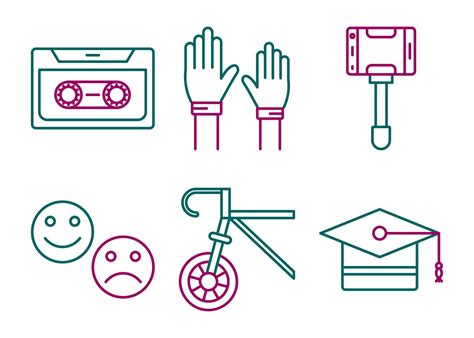 Millennial Vector Icon Set 17482667 Vector Art At Vecteezy