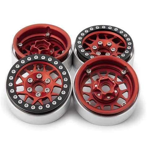 Rclions Aluminum Metal 19 Beadlock Wheels Rims For 110th Rock Crawler Car