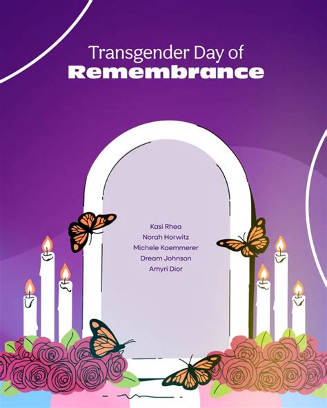 Transgender Day Of Remembrance Honoring Lives