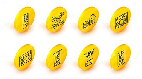 Set Line Computer Api Interface Software Web Developer Programming