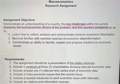 Solved Macroeconomics Research Assignment Assignment