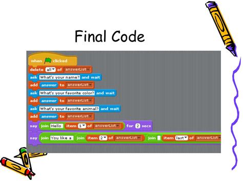 Ppt Madlib Input Strings And Lists In Scratch Powerpoint Presentation Id3830336