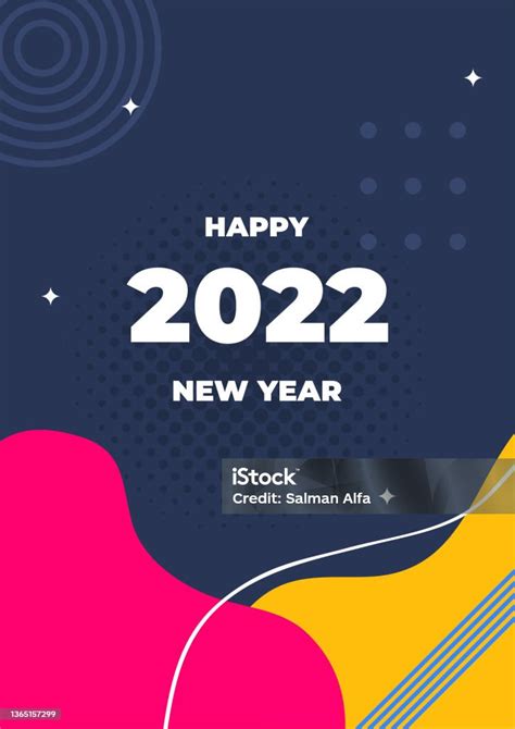 복사 공간이 있는 2022 템플릿 디자인 강력한 타이포그래피 화려하고 기억하기 쉽습니다 브랜딩 프레젠테이션 포트폴리오 비즈니스 교육 배너용 디자인 벡터 일러스트레이션 개념에