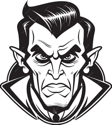 Eerie Vampire Seal Stygian Vector Logo Malevolent Vampire Badge