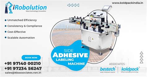 Side Adhesive Labelling Machine Manufacturer Koldpack Bestech Irobolution Brand Associated