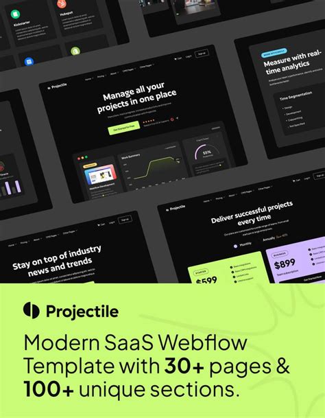 Projectile SaaS HTML Responsive Website Template