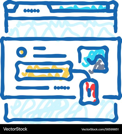 Header Tags H1 H2 Seo Icon Doodle Royalty Free Vector Image