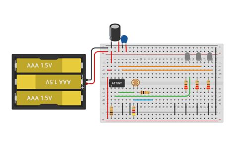 Circuit Design Fade Leds Using An Ldr On An Attiny Tinkercad