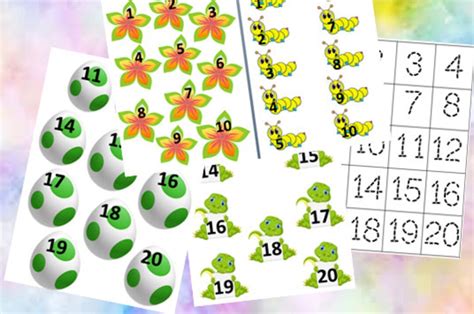 Matching Numbers File Folder Game Preschool Learning Activity Home School Teaching Tools
