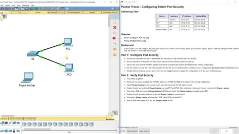 Pkt 5 2 2 7 Configuring Switch Port Security Youtube