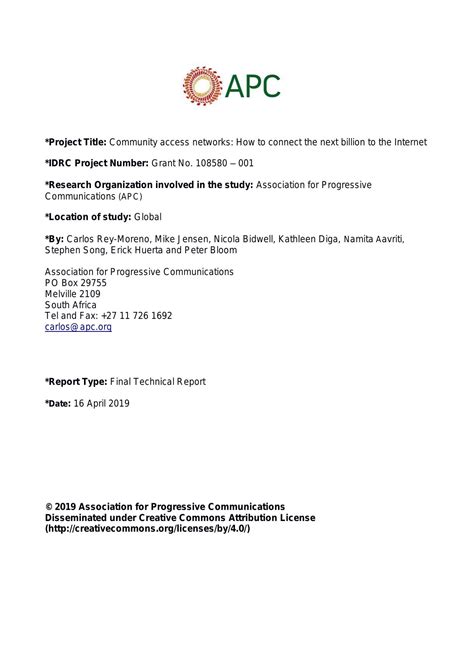 Community Access Networks How To Connect The Next Billion To The Internet Idrc