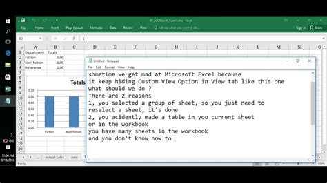 Excel Solution Custom View Option Is Disable Or Greyed Out Youtube