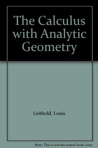 Calculus With Analytic Geometry Abebooks