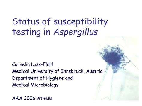 Ppt Status Of Susceptibility Testing In Aspergillus Powerpoint Presentation Id 9252859