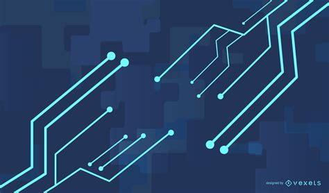 Dynamic Blue Glow Tech Line Background Vector Download