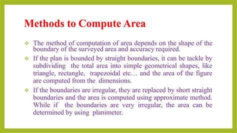 Computation Of Area And Volume Pptx