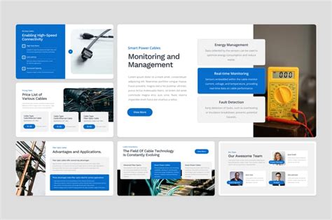 Cable Provider Powerpoint Template Incl Cable And Data Envato