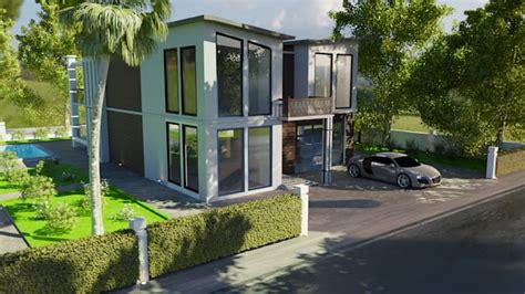 Model And 3d Render Architecture Exterior By Happyblast Fiverr