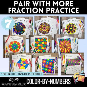 Color By Number Multiplying Mixed Fractions By Manic Math Teacher