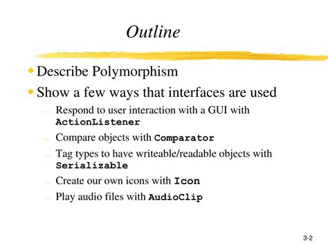 Ppt Polymorphism And A Few Java Interfaces Powerpoint Presentation Id