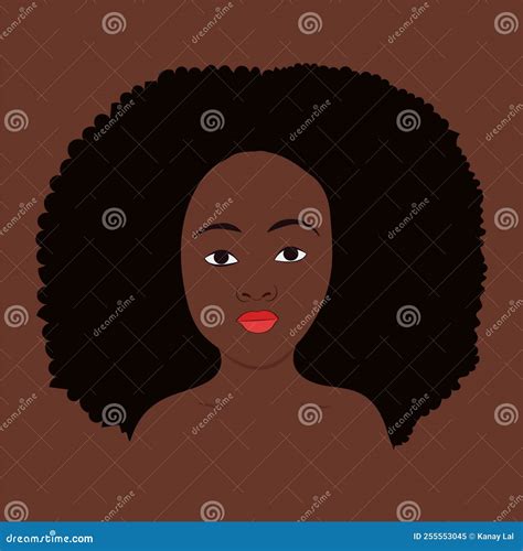 Adna Czarna Dziewczyna Wektor Portret Ilustracja Wektor Ilustracja Z O Onej Z Arte Bezszwowy