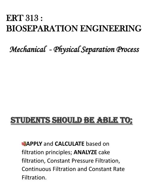 Bioseparation Engineering Pdf Filtration Centrifuge
