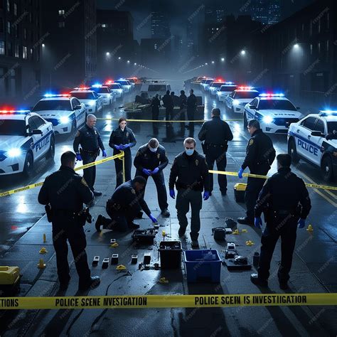 Crime Scene At Crime Scene Investigation Premium Ai Generated Image