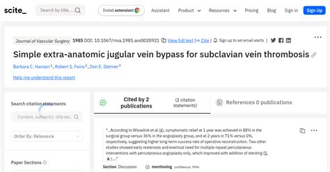 Simple Extra Anatomic Jugular Vein Bypass For Subclavian Vein Thrombosis [scite Report]