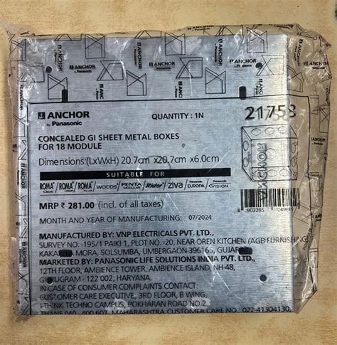 18 Module Metal Electrical Module Box At ₹ 281 Piece Electrical Box In Chennai Id 2856719534955