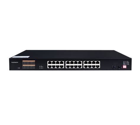 24 Port Gigabit Ethernet Poe Unmanaged Switch With 2 Sfp Ports 245