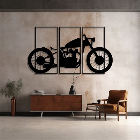 Vintage Motorcycle Metal Wall Art Motorcycle Wall Art Etsy