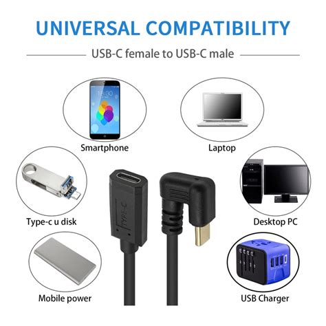 U Shaped USB C Type C Male To Female Extension Cable Buy Online At Best Price In UAE Qonooz