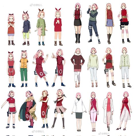 Sakura Outfits Naruto