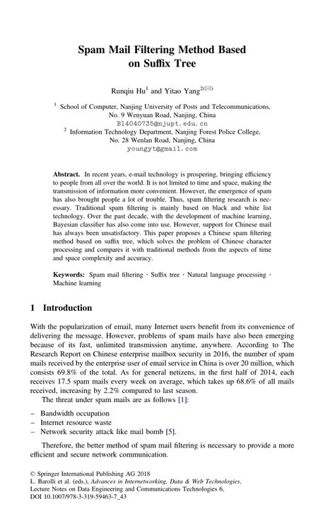 pdf spam mail filtering method based on suffix tree