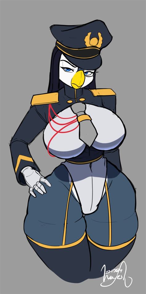 Rule 34 Absurd Res Anthro Avian Bird Black Hair Blue Eyes Bodysuit Chevron Marking Clothing