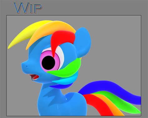 3d Rainbow Dash Model Wip 4 By Alienkilla On Deviantart