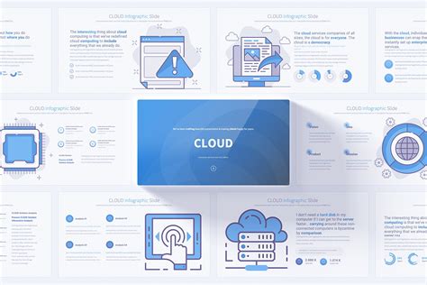 Cloud Powerpoint Infographics Slides Presentation Templates ~ Creative Market