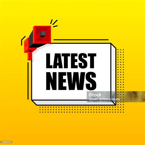 최신 뉴스 배너 템플릿 메가폰을 사용한 마케팅 전단지 등분 및 픽셀 스타일 소매 프로모션 및 공지를 위한 템플릿입니다 벡터