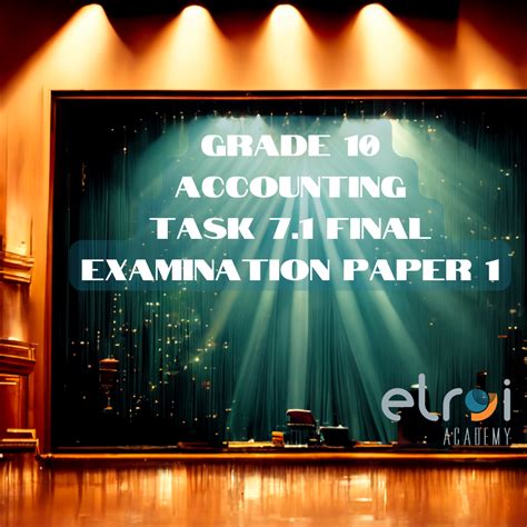 2021 Grade 10 Accounting Final Exams Paper 2 • Teacha