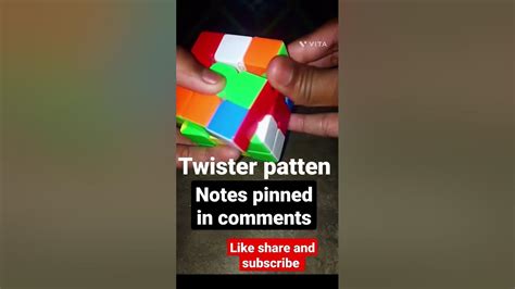 Twister Pattern On Cube In 2 Min Cube Cubepattern Cubes Cubing