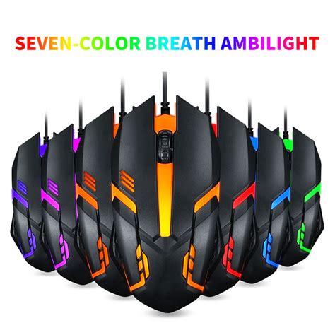D Usb Optical Wired Gaming Ergonomic Mouse With Auto Sync Rgb Led Light Programable Dpi
