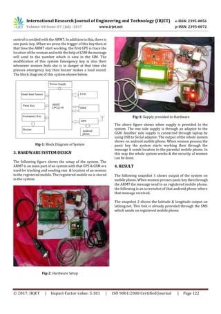 Tracking And Security System For Womens Using GPS GSM PDF